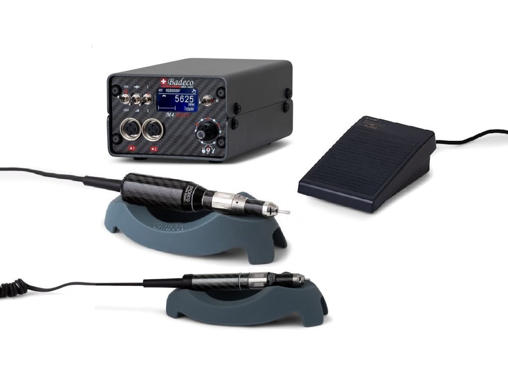 Micromotor set M4-ASF2 OLED COMBI Jewelry with 2 motors (RS2000+HP465 & RS3000SP+HP460) - BADECO